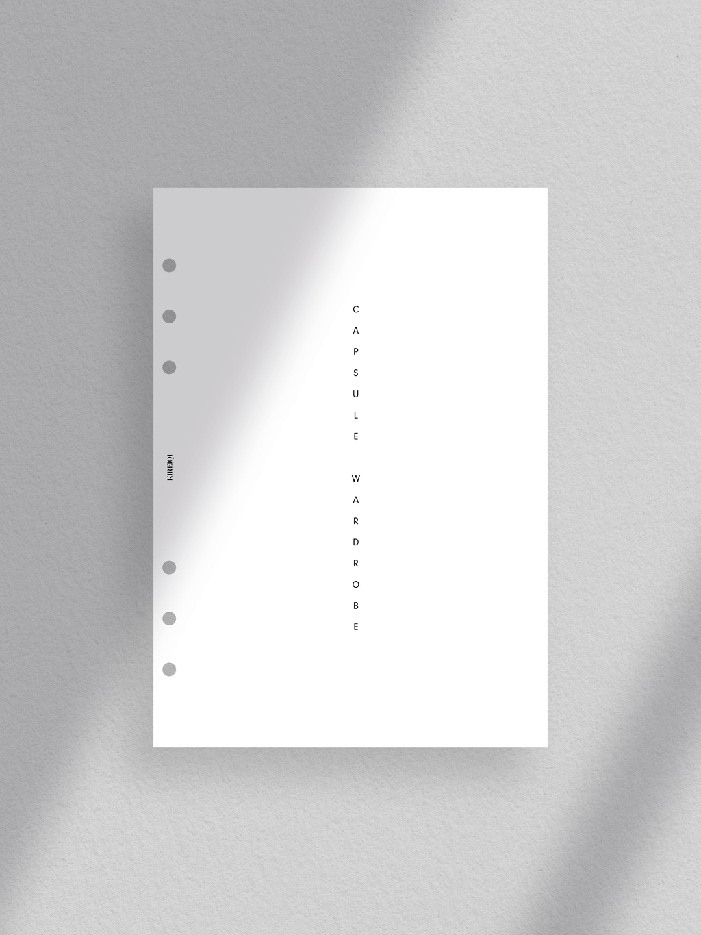 A5 - Capsule Wardrobe - 7 Pages - NO1 – KIREIQI