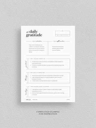Daily Gratitude - Worksheet + Bonus - Bundle - 9 Pages - (V1) – KireiQi