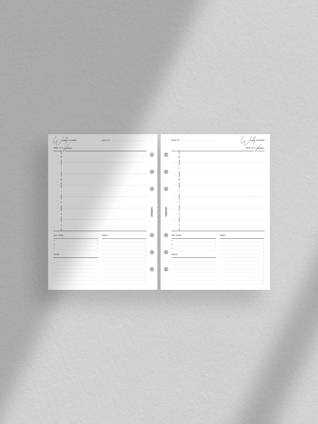Personal Wide - Weekly Planner - Horizontal Overview - Detailed - WO1P ...
